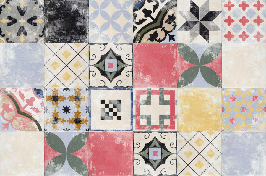 Carrelage 25x25 Heritage Codicer Codicer carrelage sol interieur ciment et décoré